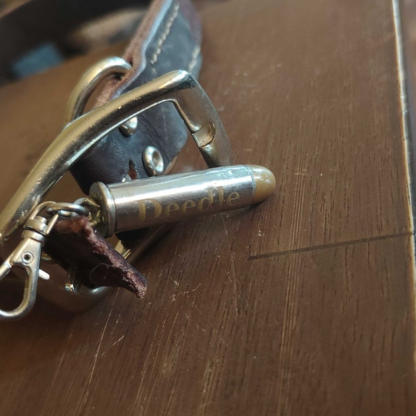 Personalized Bullet Pet Tag, Dog Name Tag, Man's Best Friend, Collar ...