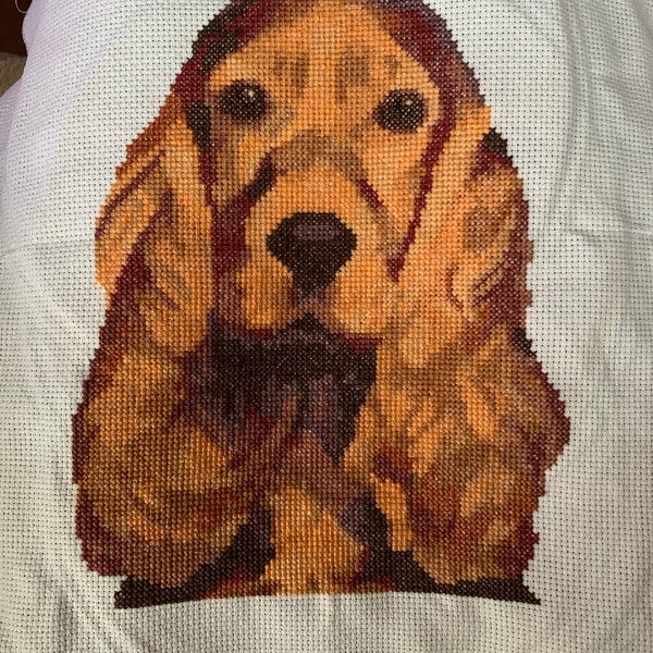 Cockapoo Cross Stitch Pattern Digital Format - PDF, Dog Portrait Cross ...