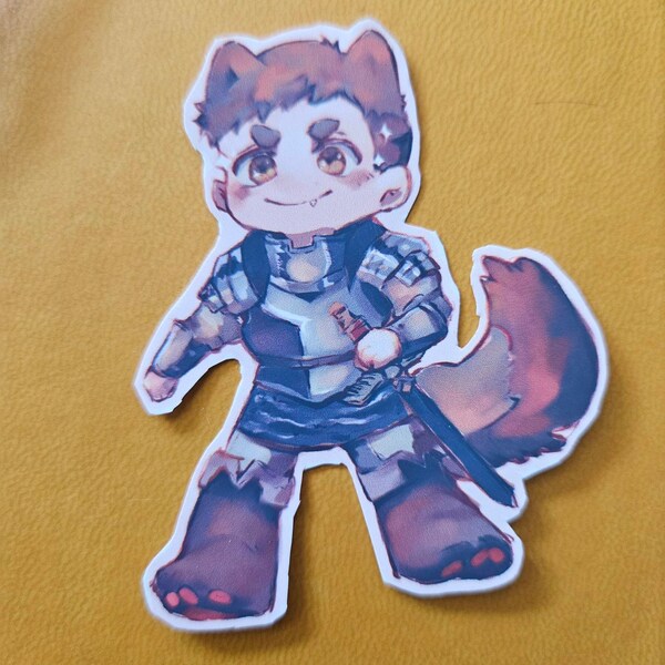 Laios Dog Dungeon Meshi Laminated Sticker - Etsy
