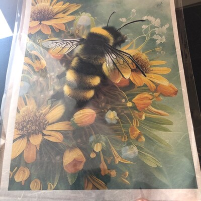 Decoupage Rice Paper, LC Collection, A4 Decoupage Paper, Bee Images ...