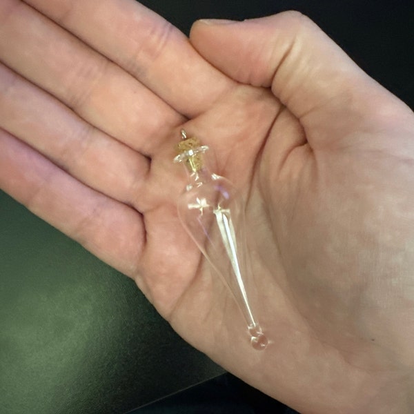 EMPTY Ampoule Vial Amphora Style Liquid Luck Glass Bottle Pendant Hand ...
