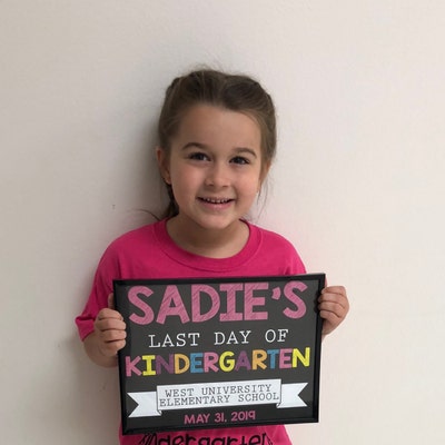 First Day of School Sign First Day of Kindergarten Chalkboard Sign ...
