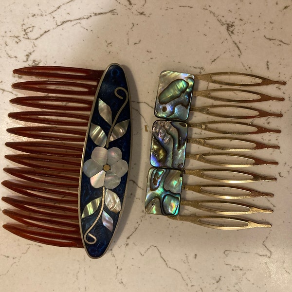 Stunning Abalone Shell Hair Comb - Etsy