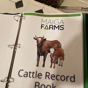 Printable Cattle Records Page | Instant Download | 8.5x11 PDF ...