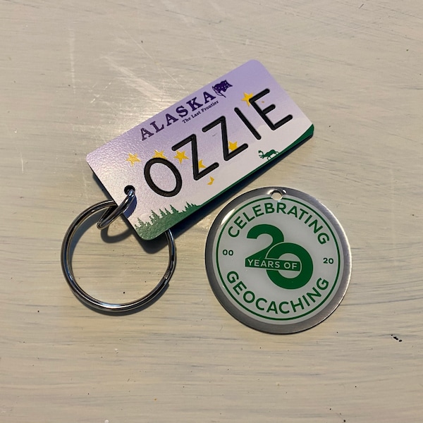 Personalized Alaska State License Plate Custom Keychain Tag - Key Tag ...