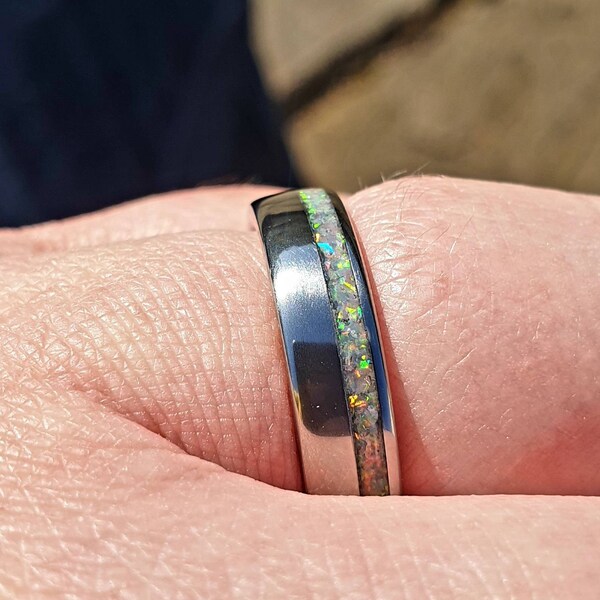 Dense Twist Pattern Damascus Stainless Steel Wedding Ring - Etsy