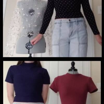 Turtleneck & Mock Neck Top Digital PDF Sewing Pattern // US Size XS-L ...