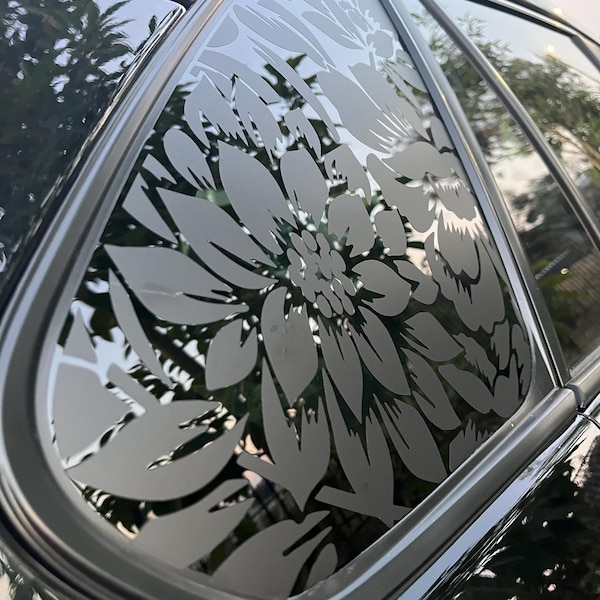 Fits 2019-2025 Toyota RAV4 Rear Side Window Floral Flowers Decal ...