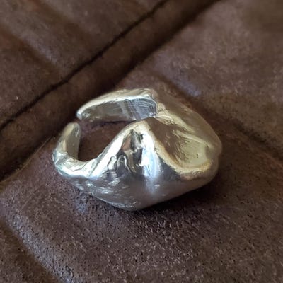 Set of 5 Stack Rings, Solid Bronze Ring, Geometric Ring, Stackable ...