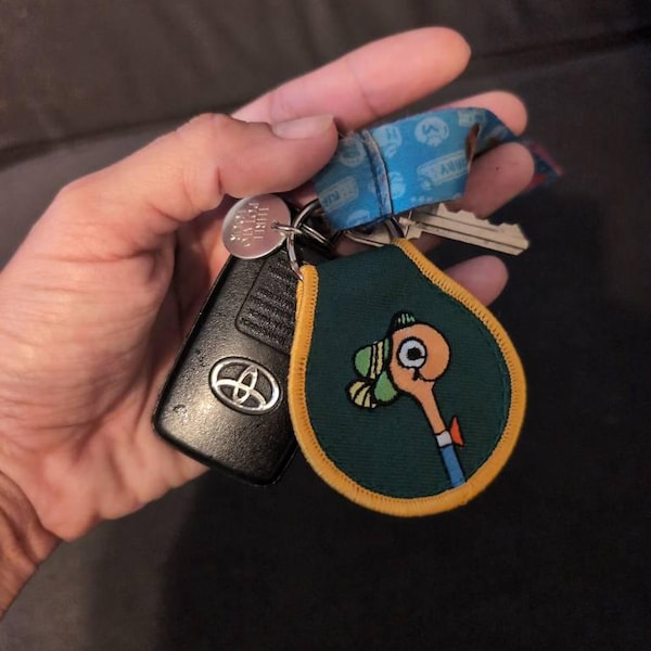 3P4 X Richard Scarry® - Lowly Worm Patch Keychain - Etsy