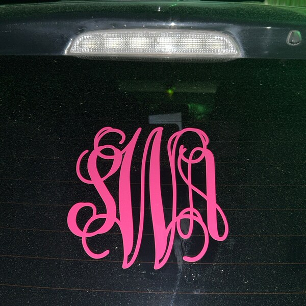 Monogram Car Decal Monogram Decal Car Decal Car Monogram Decal Car ...