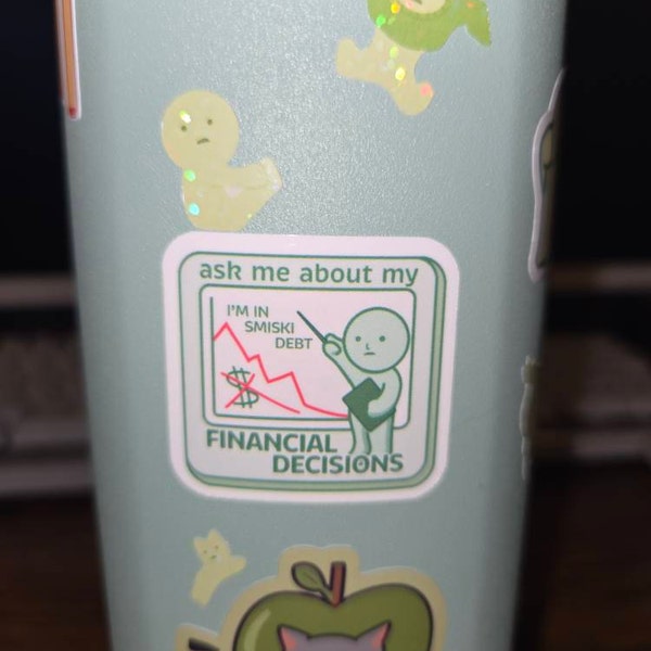 Smiski Debt Sticker - Etsy