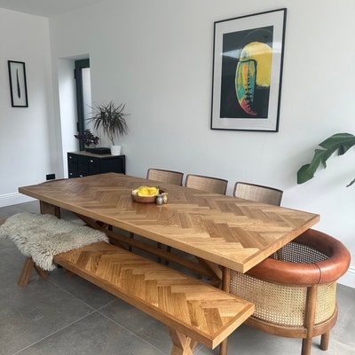 Handmade Dining Table Solid Oak Bespoke Handmade Made - Etsy