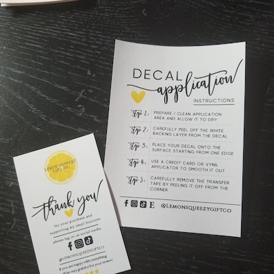 ADD YOUR LOGO Printable Small Business Insert Card / Simple Shop ...