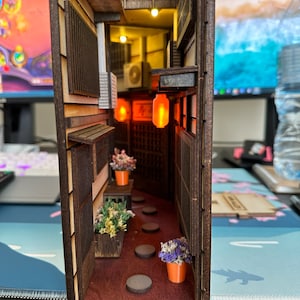 MINI ALLEY Medieval Assembled Booknook Premade Bookshelf Insert ...