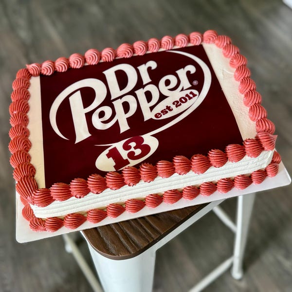 Custom Heart Calendar Edible Cake Topper Frosting Paper Dark Beige ...