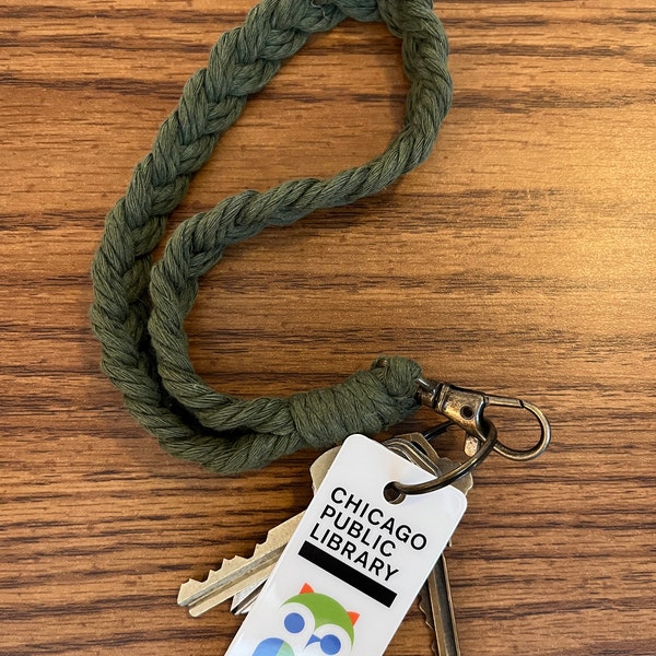 Braided Macrame Wristlet With Key Ring Free Shipping | Braid Style ...