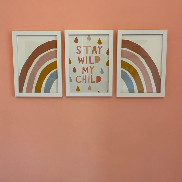 Rainbow Print, the Little Wagon, Kids Rainbow Walll Art, Home Decor ...