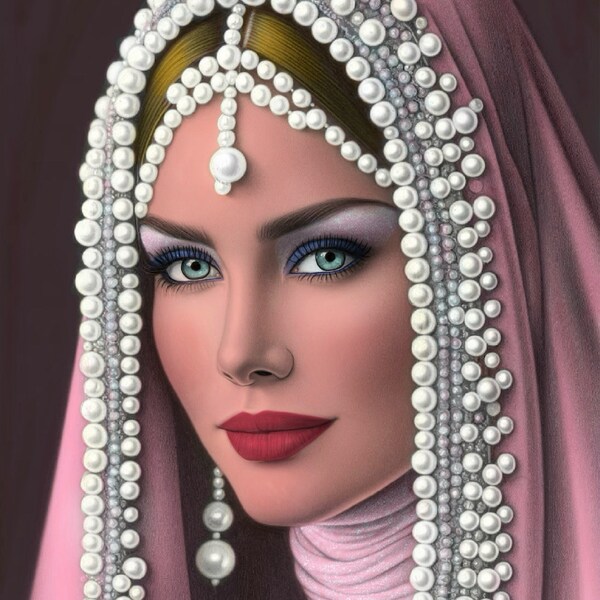 57 Veiled People Grayscale Coloring Pages | Printable Adult Coloring ...