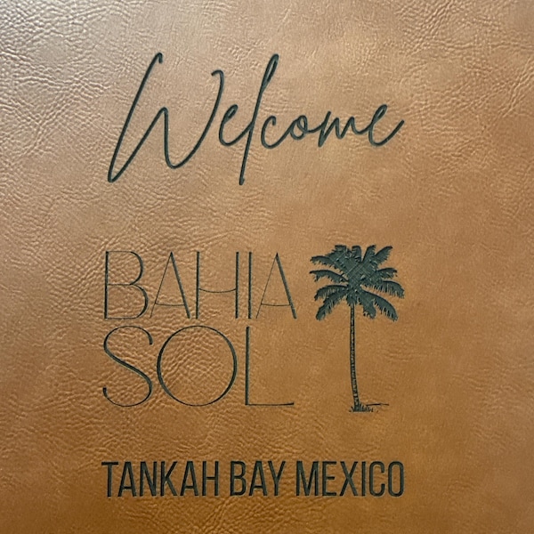 Airbnb Welcome Binder, 3-ring Leather Binder, Custom Engraved Binder ...