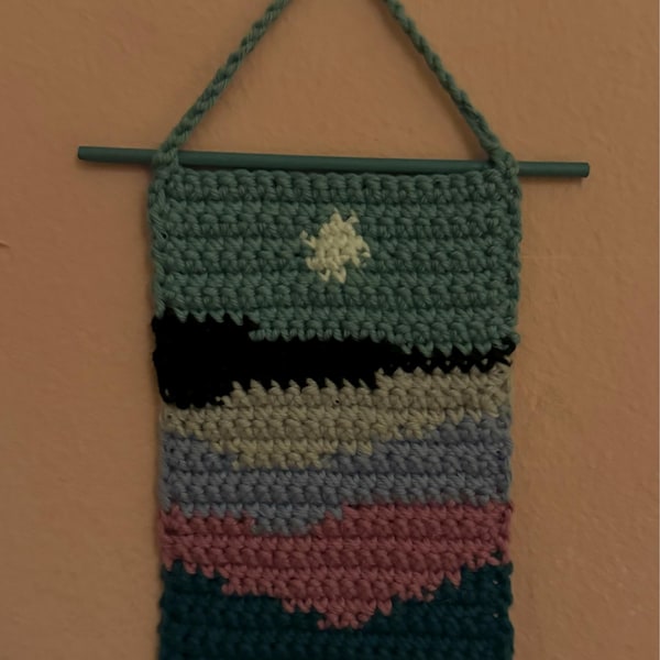 The Cherry Cute Crochet Tapestry PATTERN Pdf, Wall Hanging, Diy Room ...