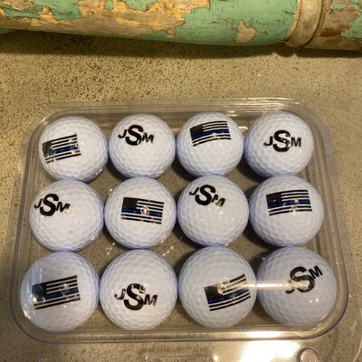 Thin Blue Line Golf Balls-police Gift Police Officer Law - Etsy