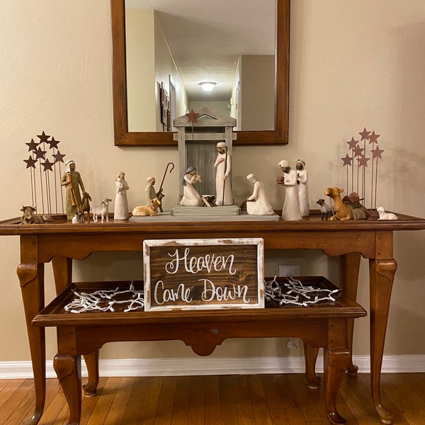 Angel Pedestal Stand, Raised Display Stand for Willow Tree Nativity ...