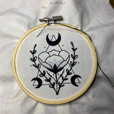 Wiccan Floral Embroidery PDF Pattern Hand Embroidery Pattern PDF ...