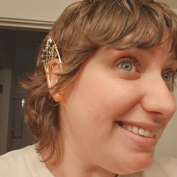 Wings Gold and Silver COLOR Elf Ear Cuff, Cosplay, Ear Cuff, Clip on ...
