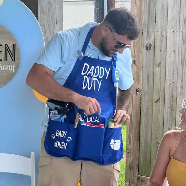 Daddy Duty Apron, Diaper Duty Aprons, Dad Apron, New Dad Gift, Funny ...
