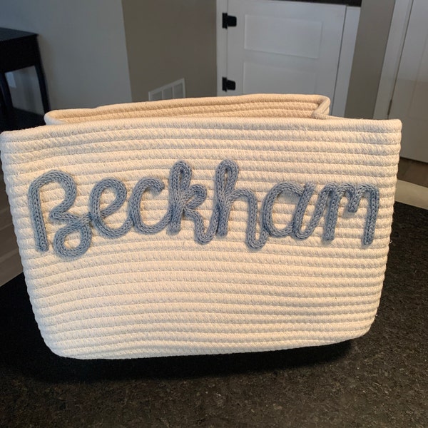 Personalized Basket, Monogrammed Basket, Custom Name Basket, Monogram ...