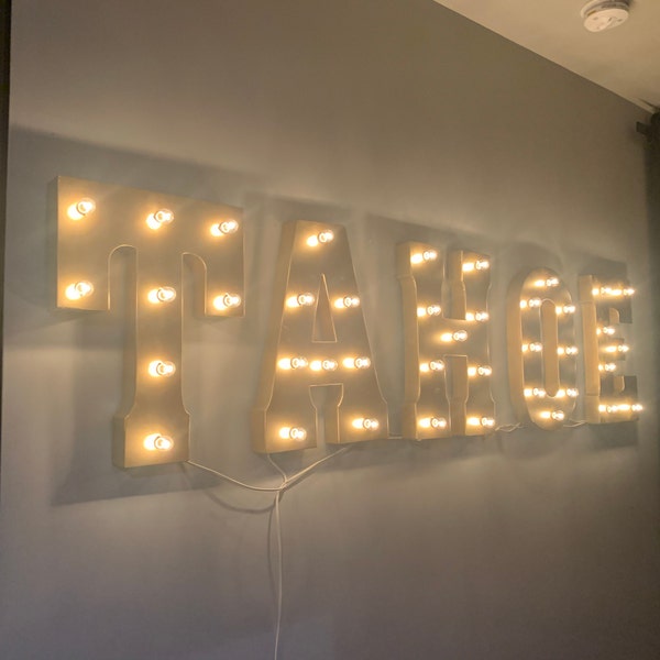 Large Gold Light up Marquee Letters Vintage Lighted Bulbs Sign - Etsy