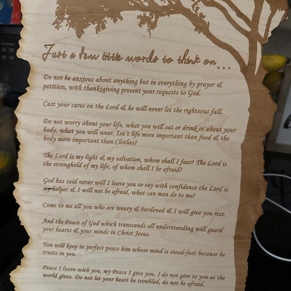 Engraved Maple Poem - Custom Love Letter - Personalized Wood Plaque ...