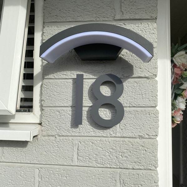 Modern House Numbers | Contemporary Floating House Sign - Etsy UK