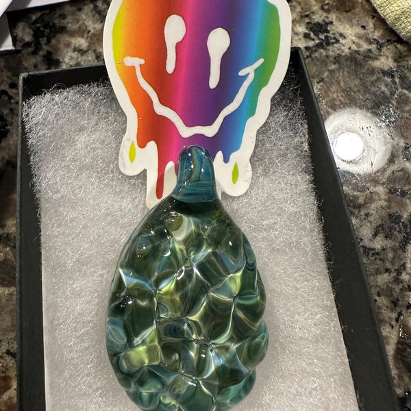 Borosilicate Implosion Pendant, Hand Blown Glass Frit Implosion ...