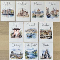 Travel Theme Table Plan Cards for Destination Wedding Where in the ...