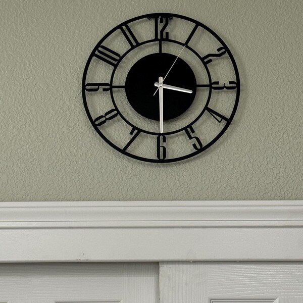 Rectangle Metal Wall Clock With Roman Numerals, Large Rectangular Wall ...