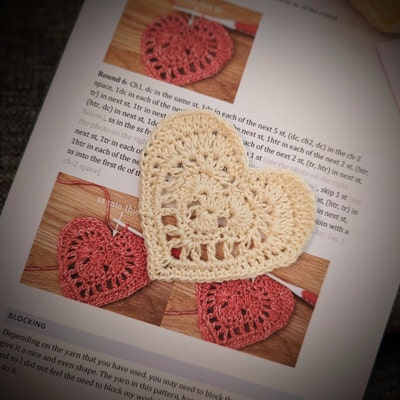 Sweet Little Heart Crochet Pattern, Crochet Heart Applique Embelishment ...
