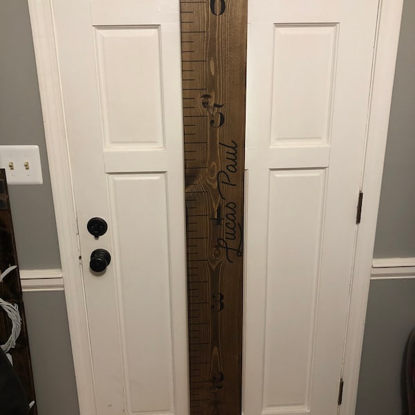 Height Chart Ruler - Wooden Height Chart - Growth Chart Ruler - Kids ...