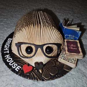 Small Vintage Paper Book Hedgehog - Etsy UK