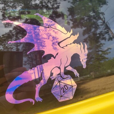 D20 Dragon Decal Vinyl Decal, Bumper Sticker for Cars, Laptops - Etsy