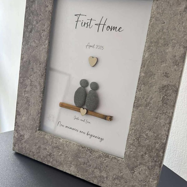 Retirement Gift, Good Luck Present, Pebble Art Picture Framed Poem ...