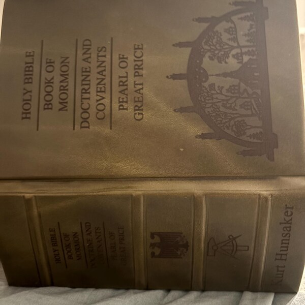 Handcrafted Leather LDS Quad: Book of Mormon, Triple Combination Holy ...