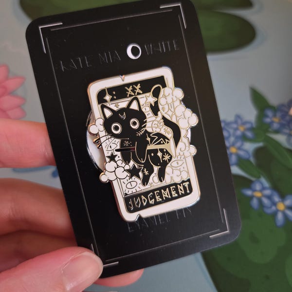 White Rabbit the Star Tarot Enamel Pin - Etsy