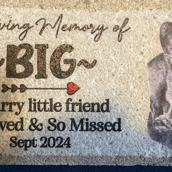 Personalized Horse Pony Memorial Stone. 8x4 Stone Brick. Burial Marker ...