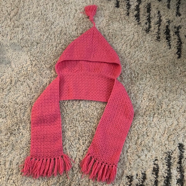 Crochet PATTERN - the Elwood Hooded Scarf (toddler to Adult Sizes ...