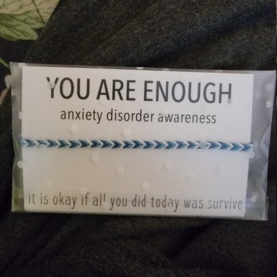 Anxiety Awareness Bracelet Teal, Mental Health, Stress, Anxiety ...