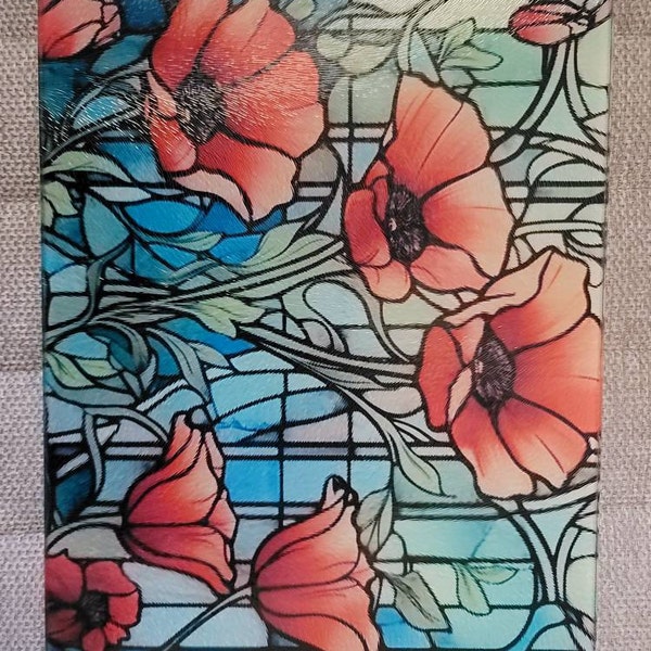 Rooster Stained Glass Pattern Design, Faux Sublimation Stain Glass, T ...