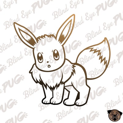 Eevee SVG Flat, Pokemon, Smash Brother, Eevee, Pikachu, Ashe,catch Them ...