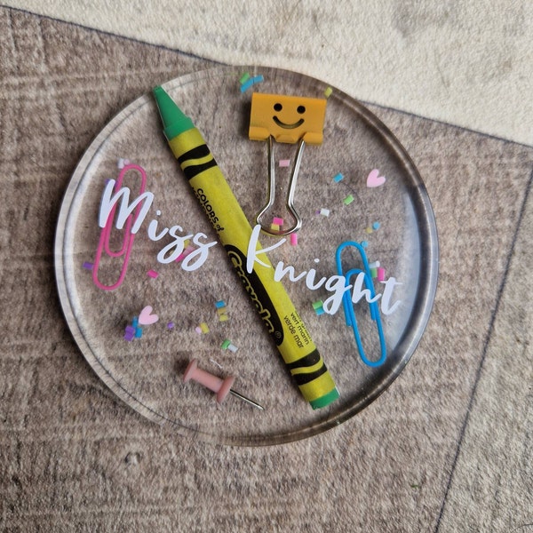 Personalised Resin Teacher Coaster/ Teacher Gift/ Thank You Teacher ...